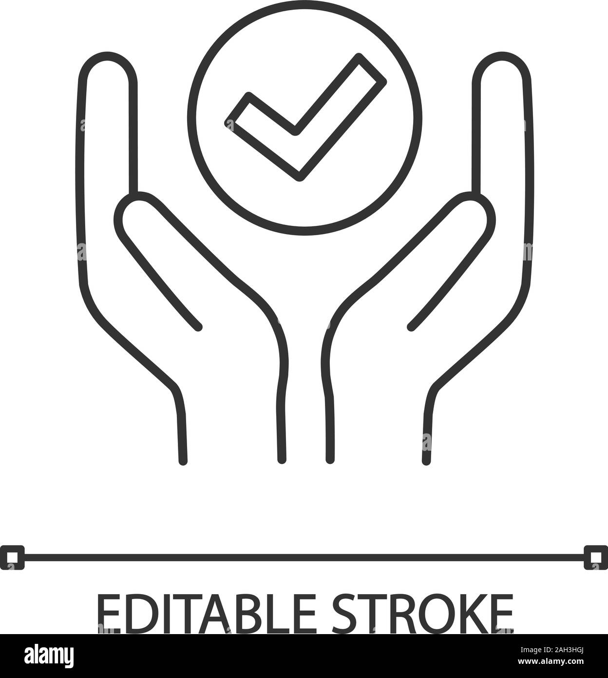 Quality services linear icon. Quality assurance. Thin line illustration ...