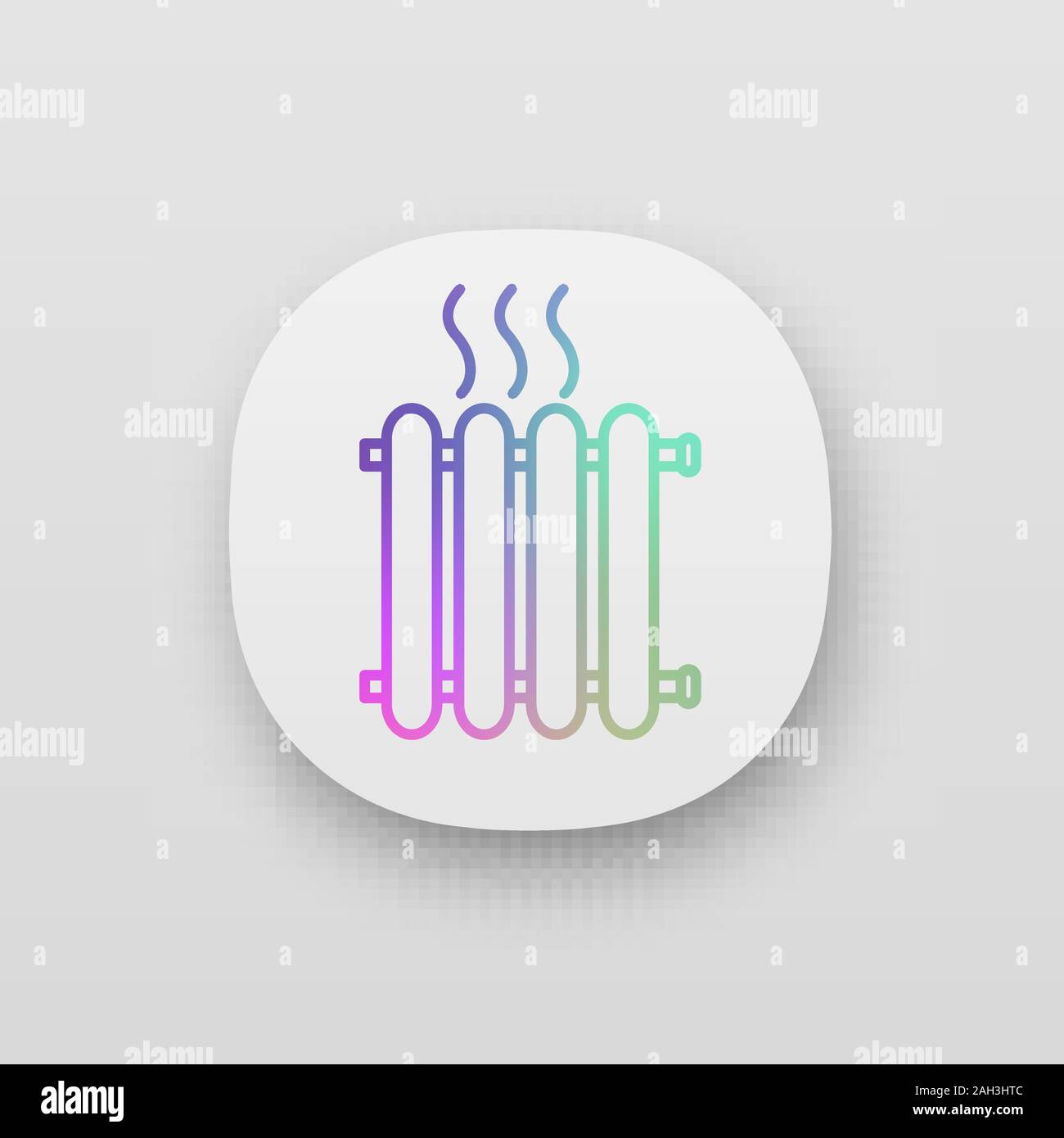 Radiator app icon. Heating battery. Heater. UI/UX user interface. Web ...