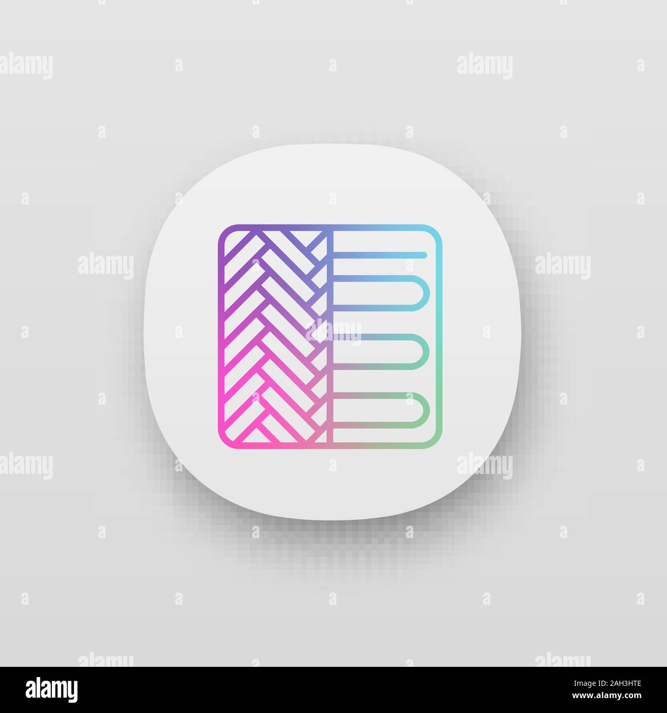 Floor heating system app icon. Underfloor heating. Floor heater. UI/UX ...