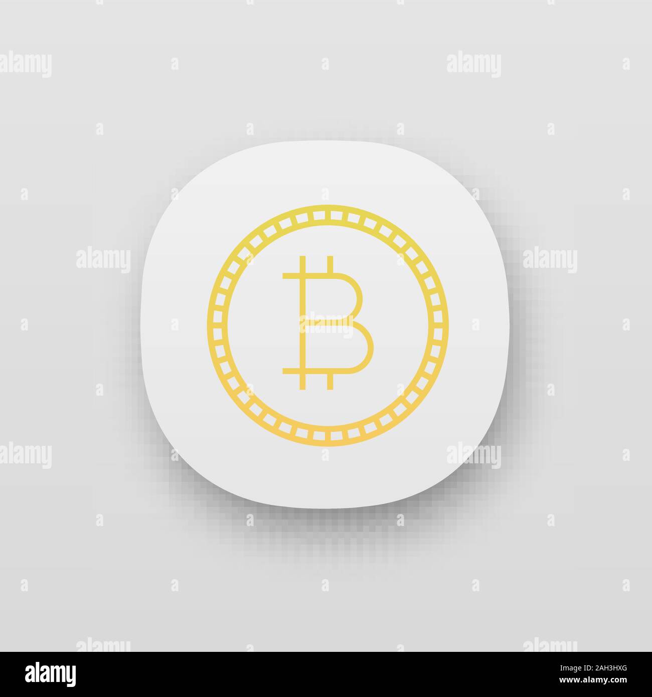 Bitcoin app icon. Cryptocurrency. Digital money. UI/UX user interface ...