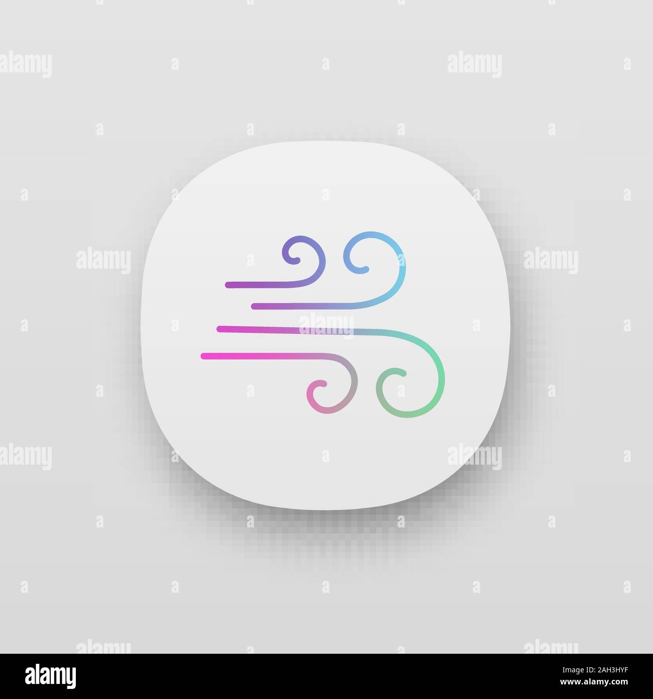 Airflow App Icon Uiux User Interface Wind Windy Weather Air