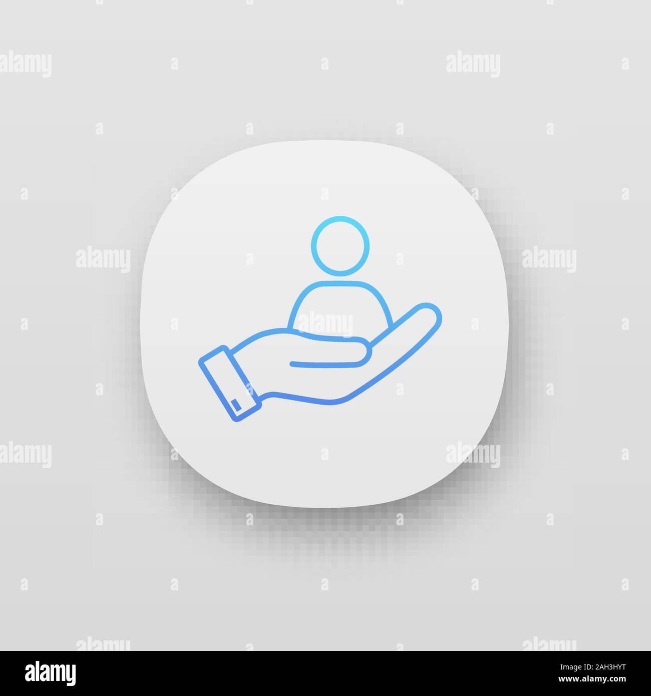 HR management app icon. UI/UX user interface. Staff hiring. Employment ...