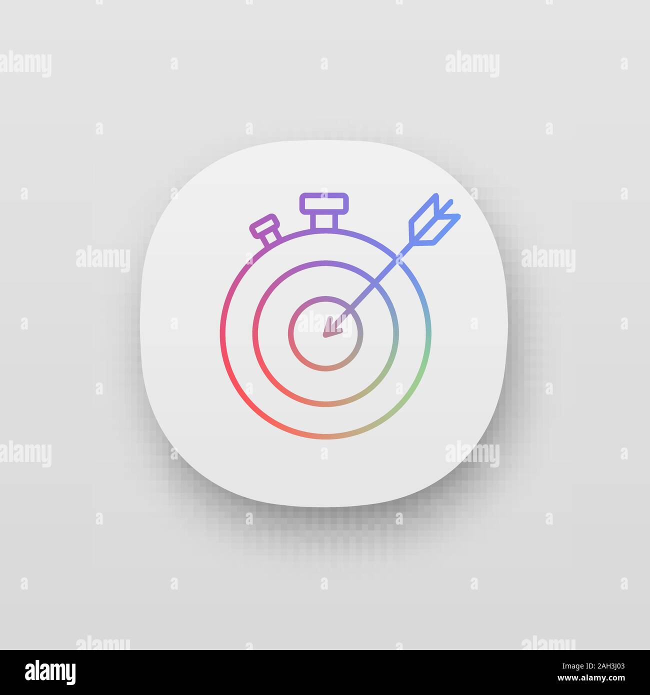 Smart goal app icon. UI/UX user interface. Timeliness. Respecting ...