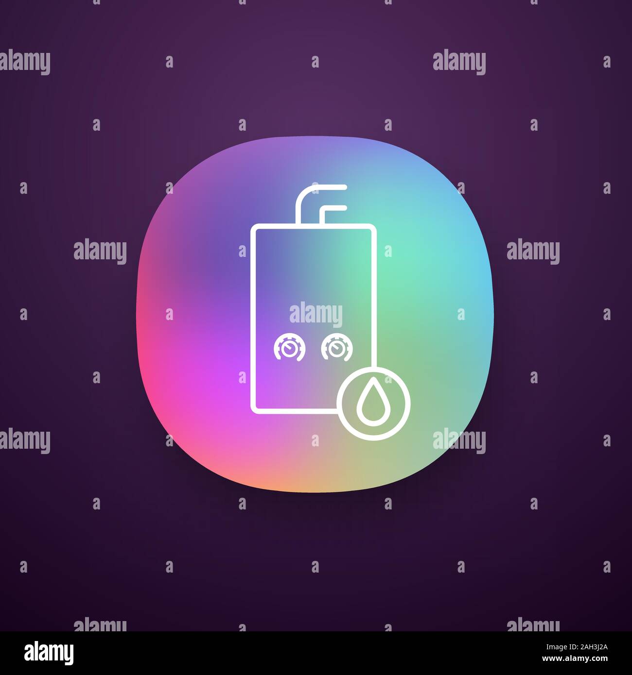 Gas Water Heater App Icon Heating Water Home Boiler Uiux User