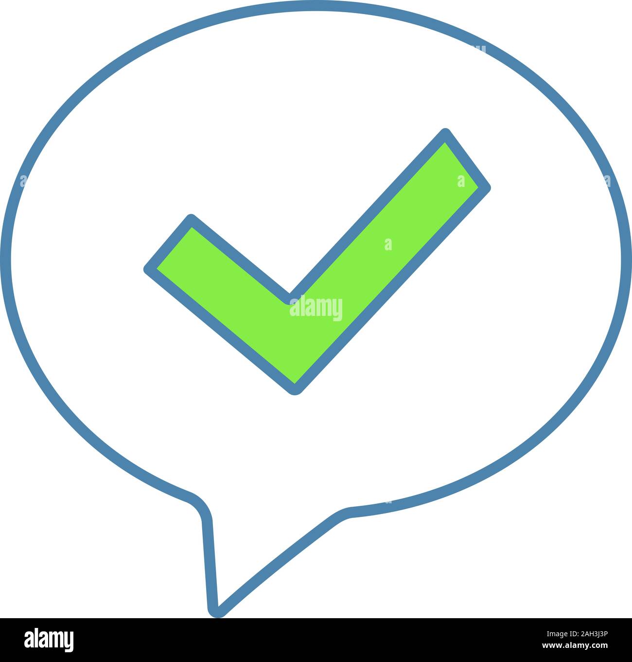 Approved chat color icon. SMS verification. Confirmation dialog ...