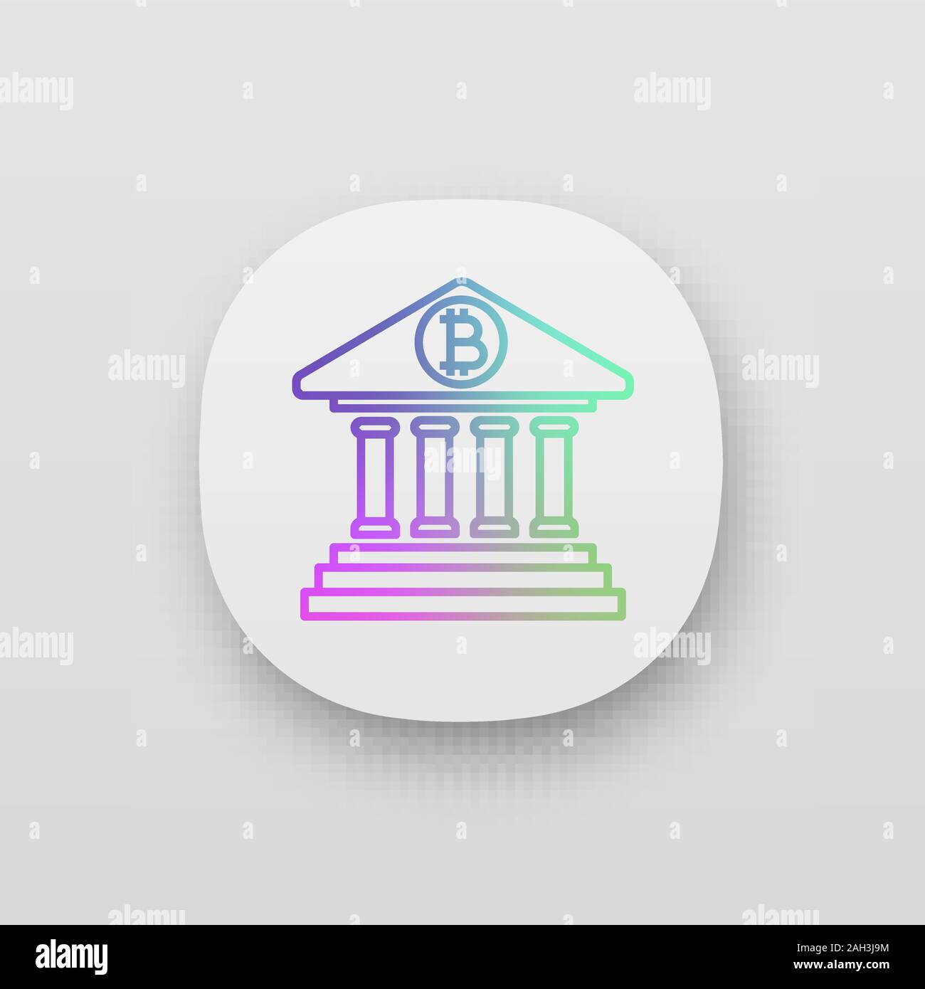 Bitcoin banking app icon. UI/UX user interface. Account cryptocurrency ...