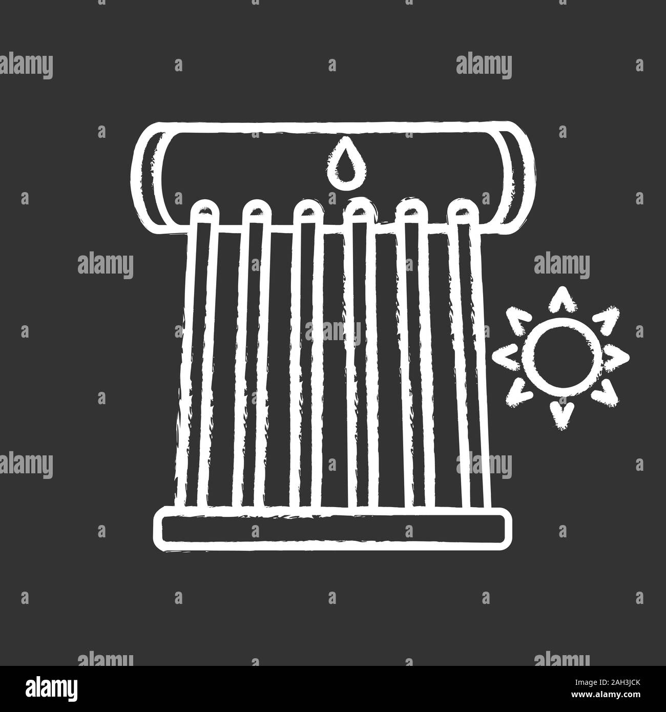 Solar water tank Black and White Stock Photos & Images - Alamy