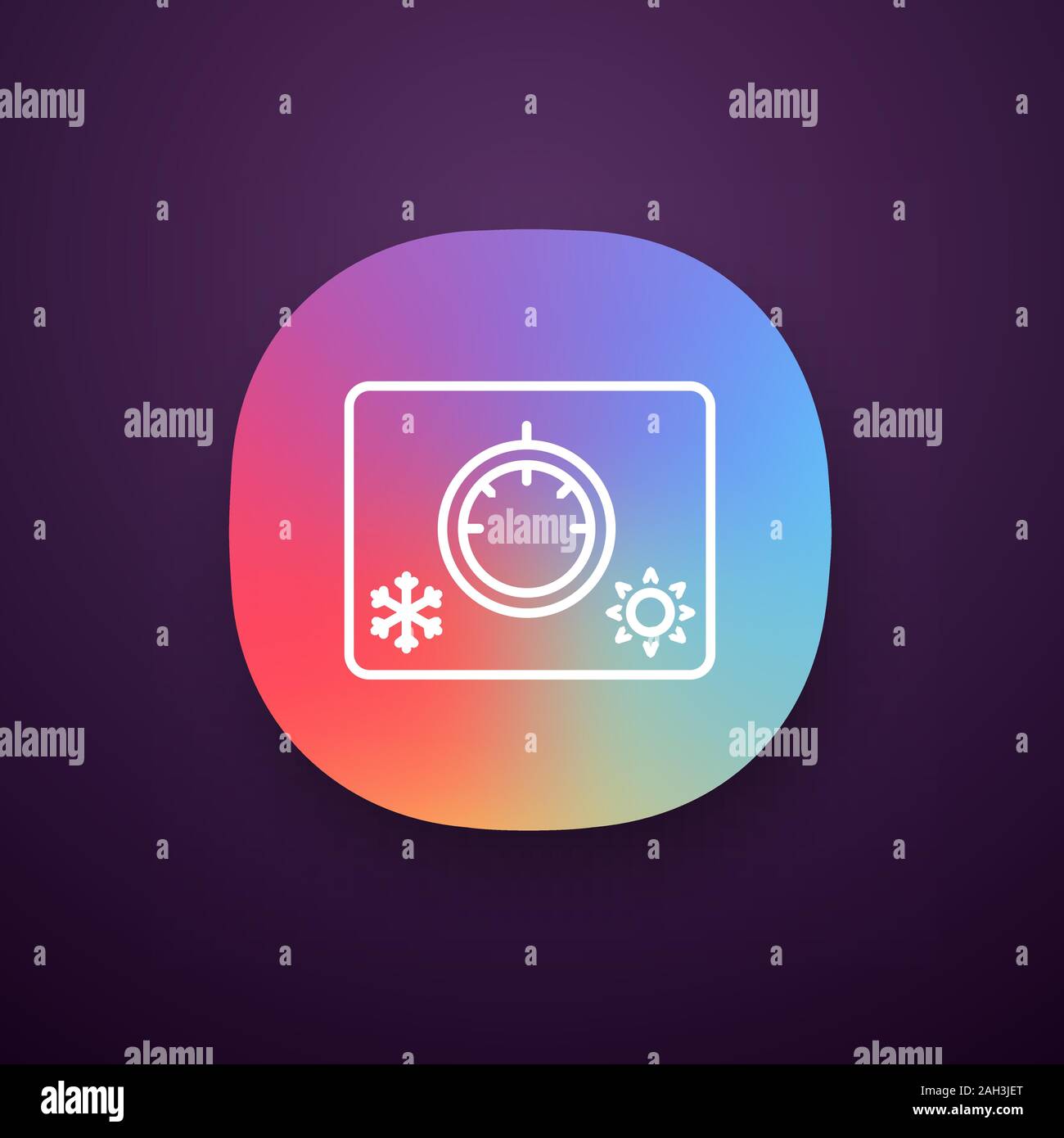 Climate control knob app icon. Car temperature regulation. Thermostat ...