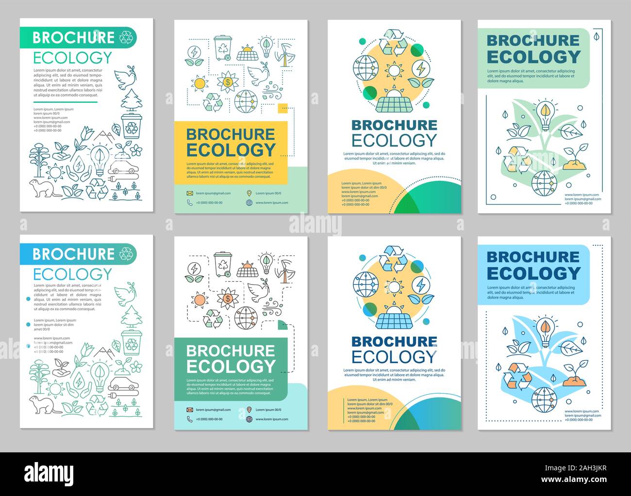 Ecology brochure template layout. Environment protection. Flyer ...