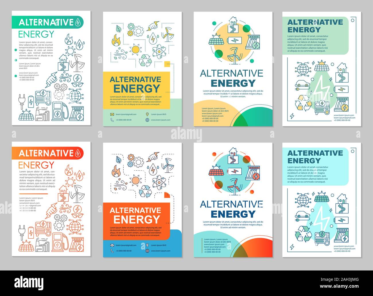 Alternative energy brochure layout. Eco energy. Flyer, booklet, leaflet ...