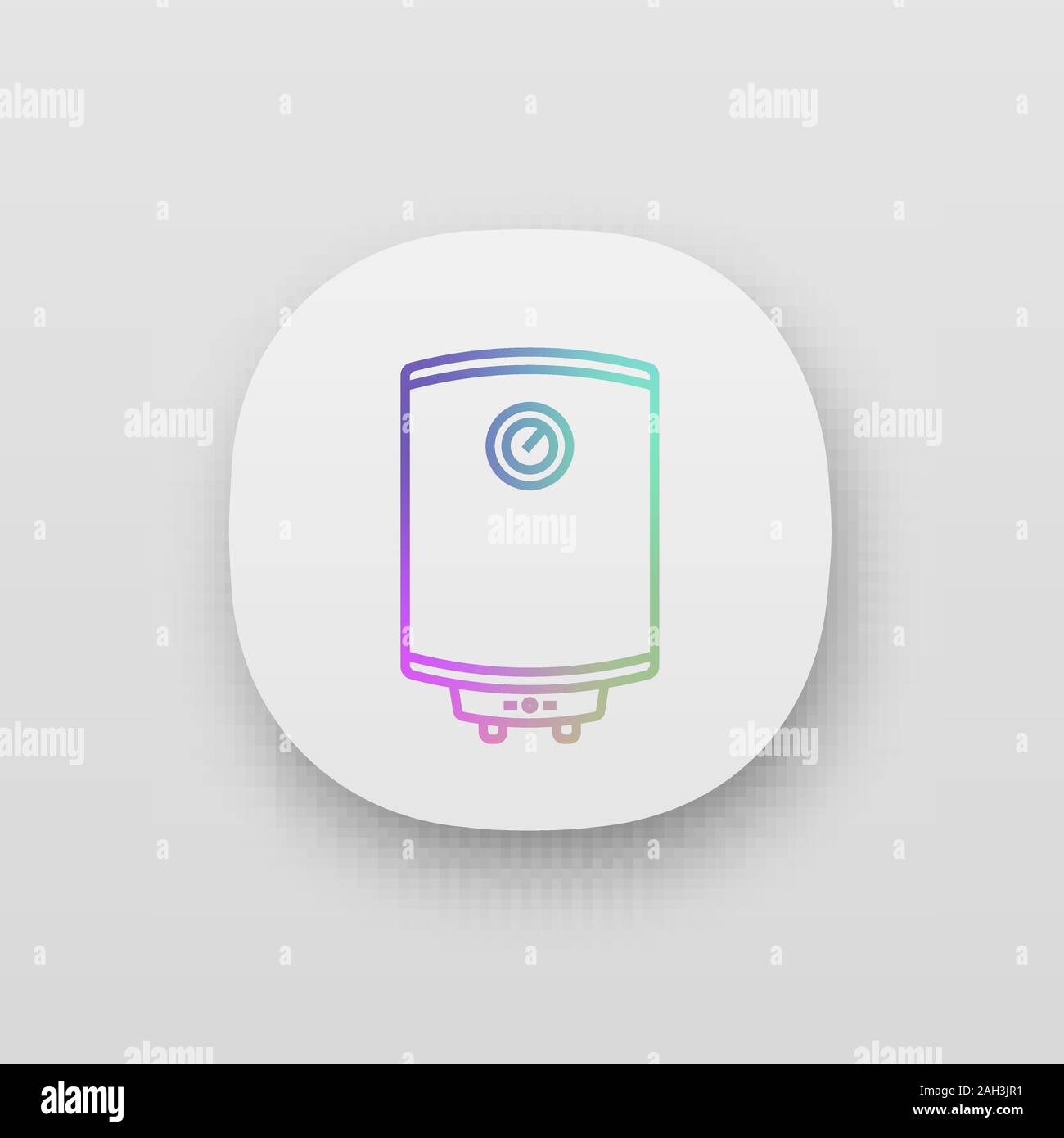 Electric water heater app icon. Heating water. Home boiler. UI/UX user ...