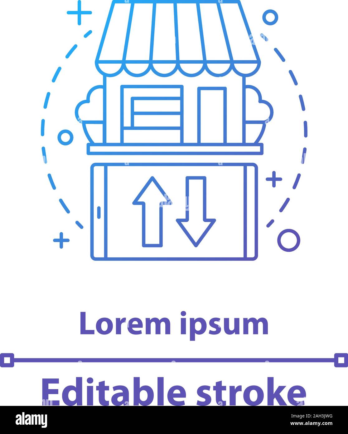 Store rating concept icon. Online shopping. Retail, merchandise idea ...