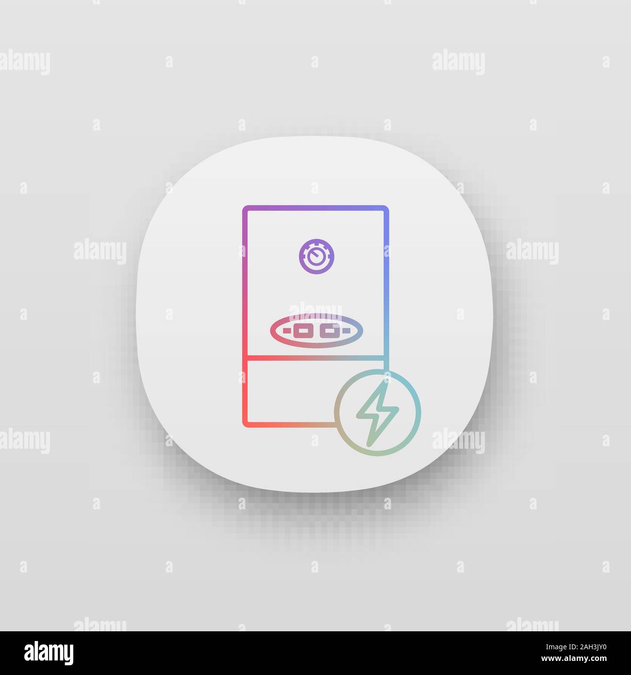 Electric Heating Boiler App Icon House Central Heater Heating System Uiux User Interface