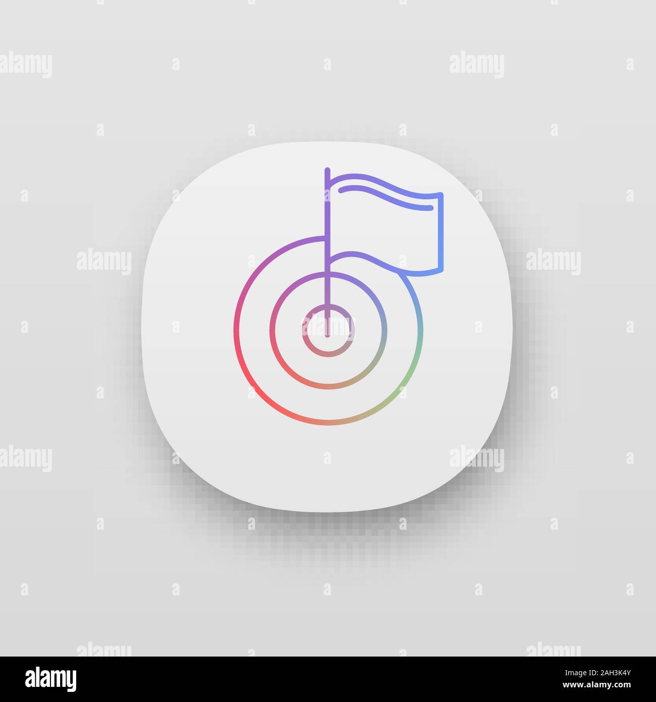 Target, aim app icon. UI/UX user interface. Goal setting. Achievement ...