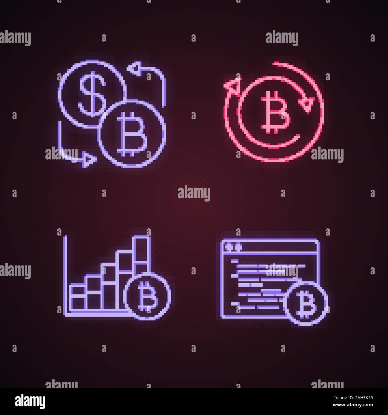 Exchange realistic neon sign hi-res stock photography and images - Alamy