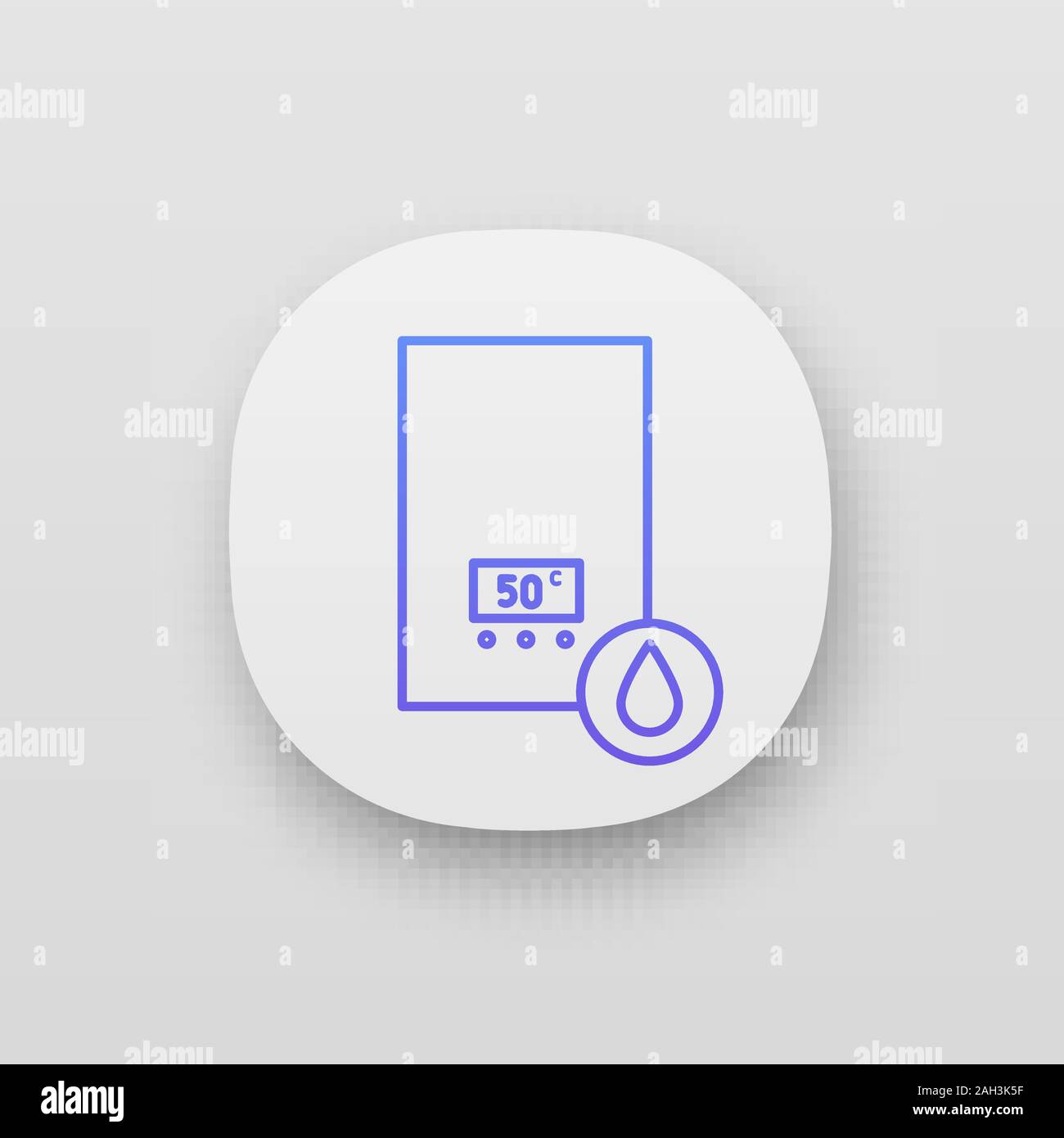 Electric Water Heater App Icon Heating Water Home Boiler Uiux User Interface Web Or Mobile