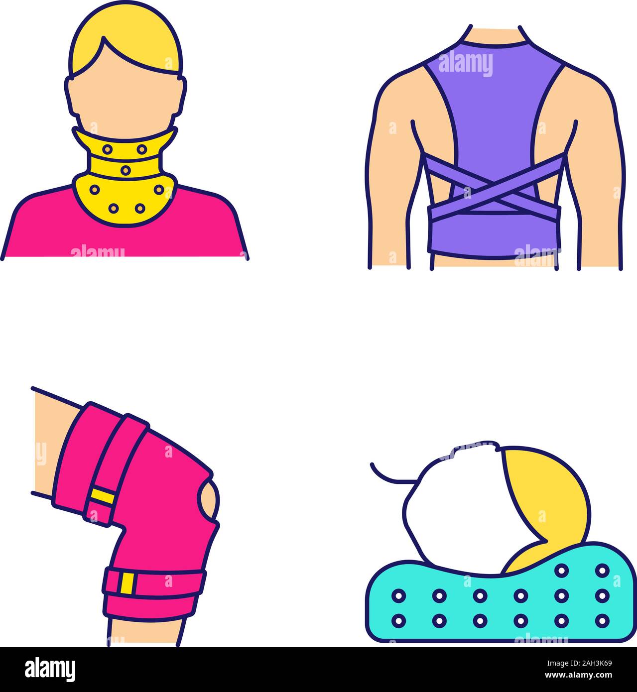 Cervical collar help Stock Vector Images - Alamy