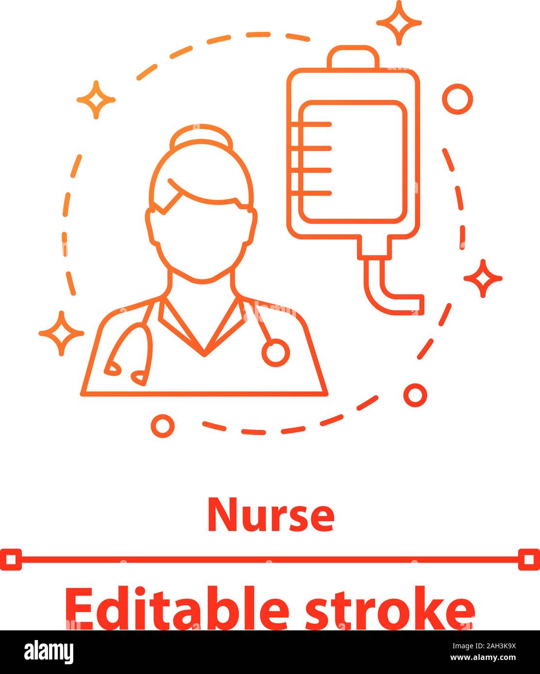 Nurse concept icon. Doctor. General practitioner, therapist. Medicine ...