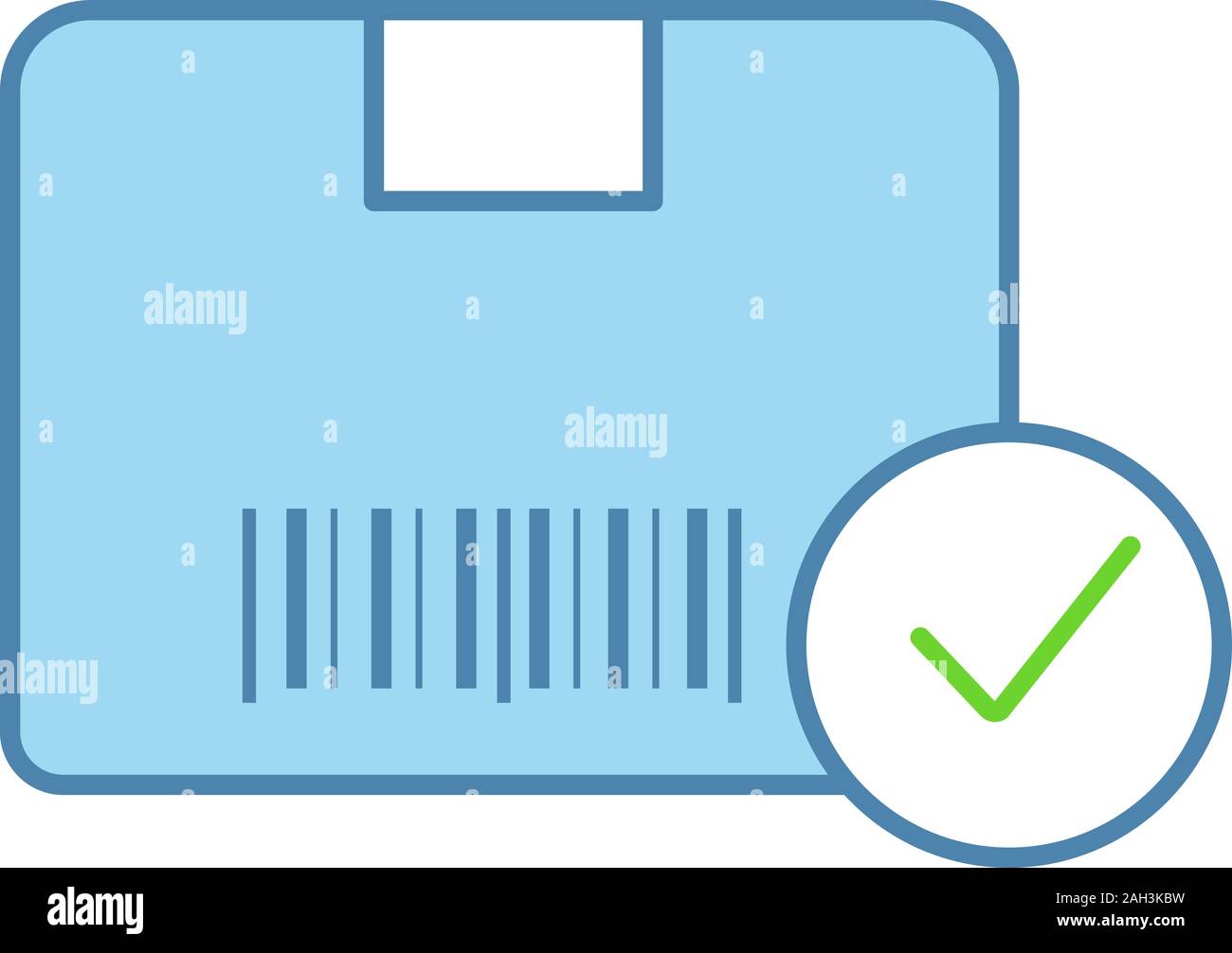 Delivery box checkmark Stock Vector Images - Alamy