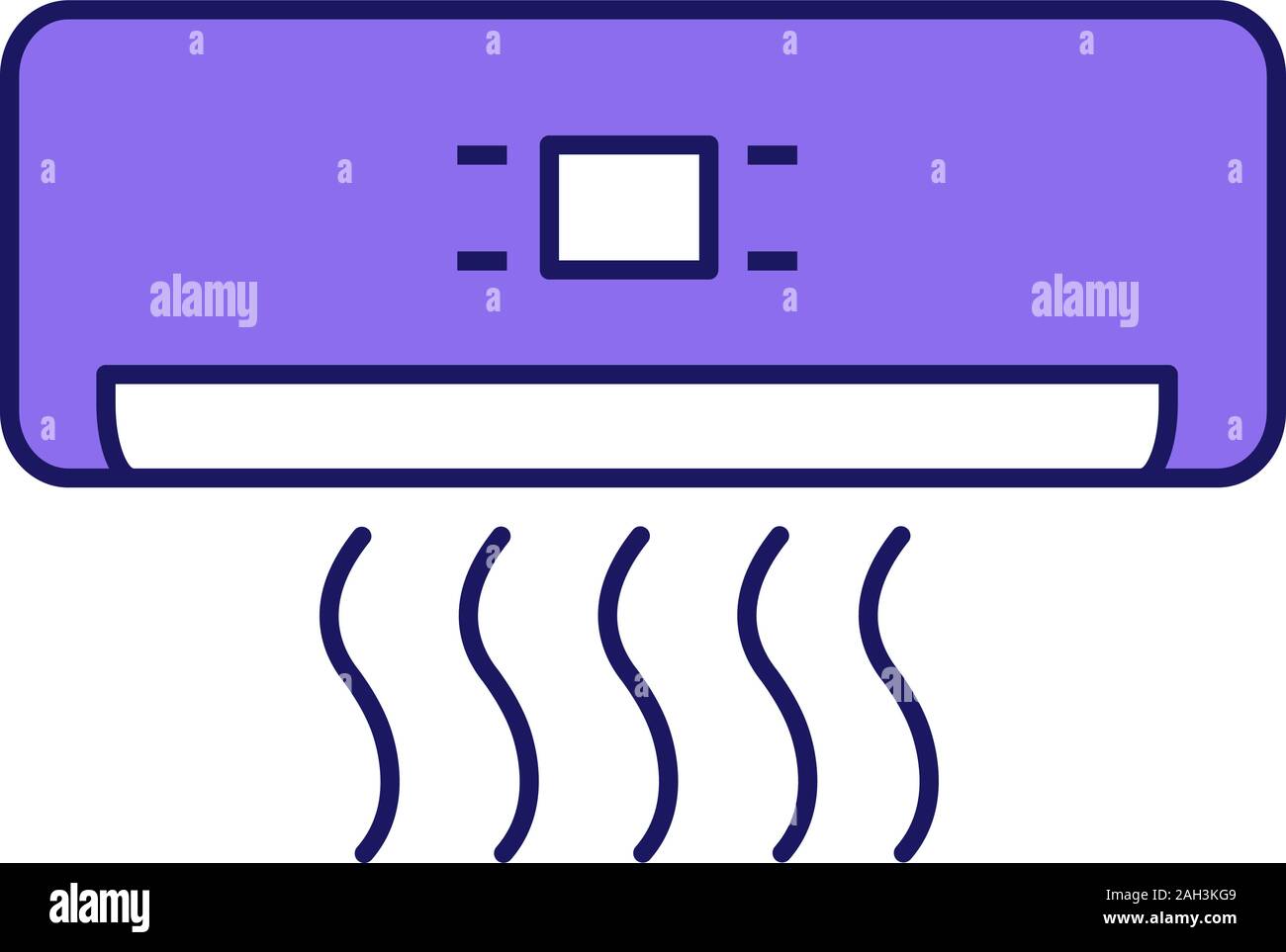 Air conditioner color icon. Air conditioning. Isolated vector ...