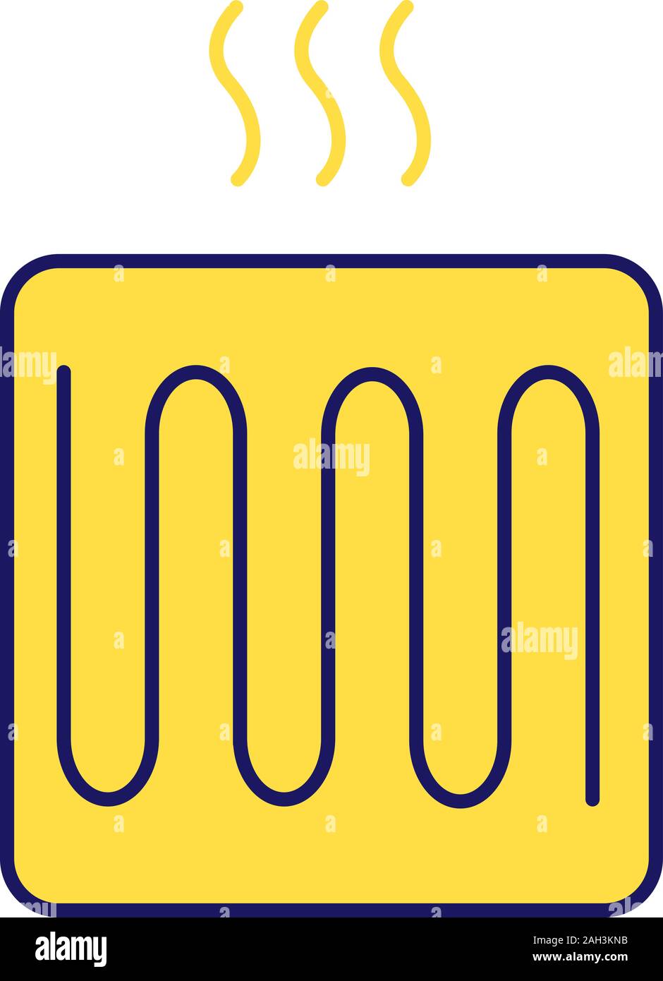 Underfloor heating element color icon. Floor heating system. Heater ...