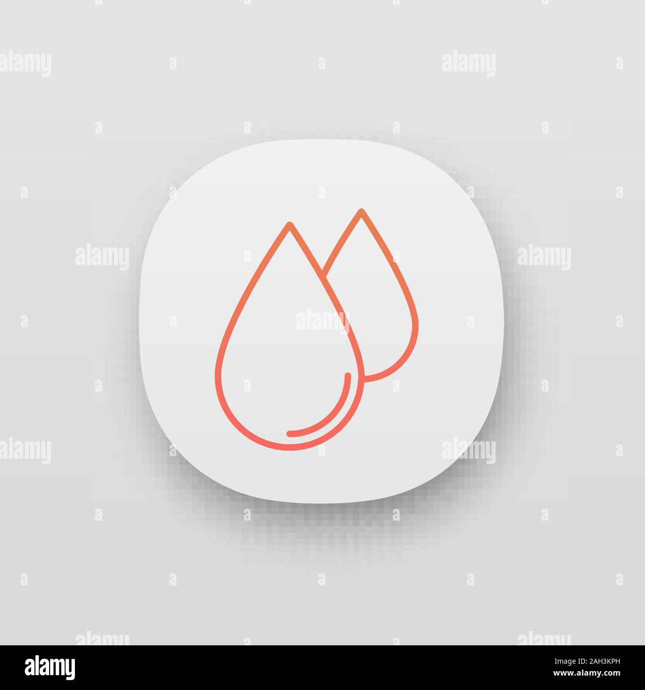 Water drops app icon. UI/UX user interface. Liquid. Raindrop. Web or ...