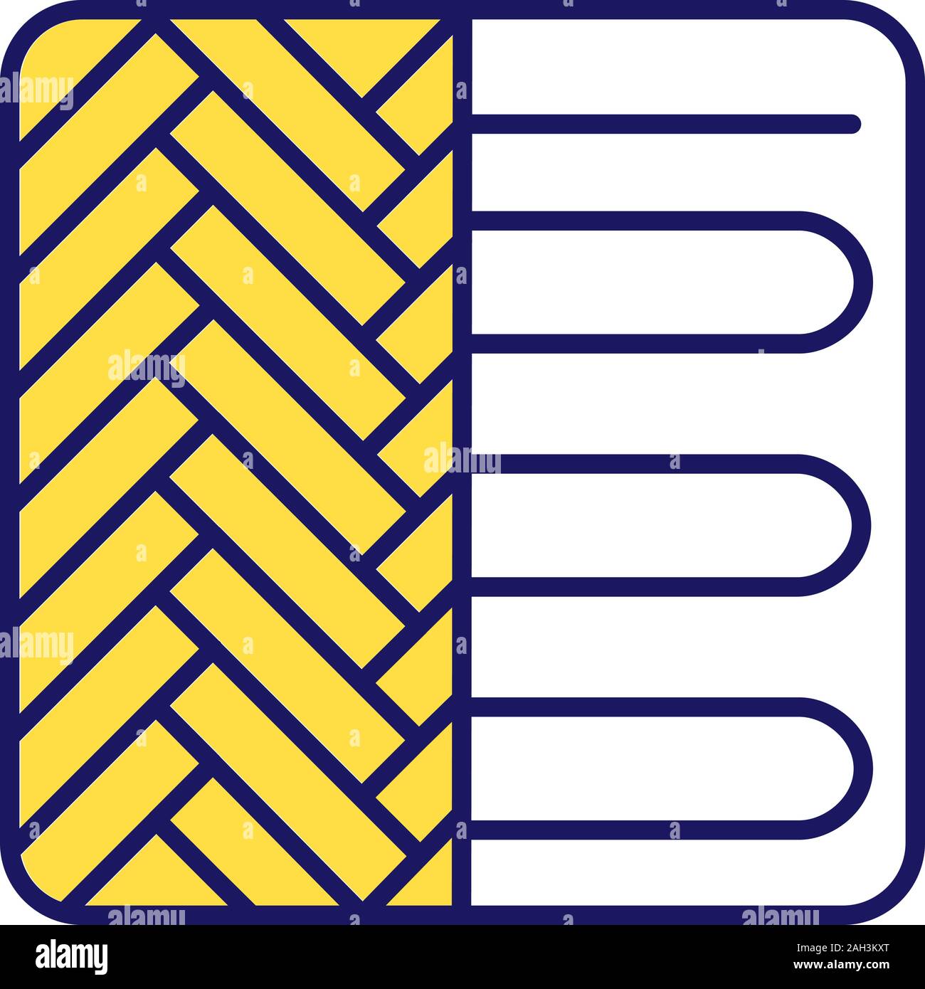 Floor heating system color icon. Underfloor heating. Floor heater ...