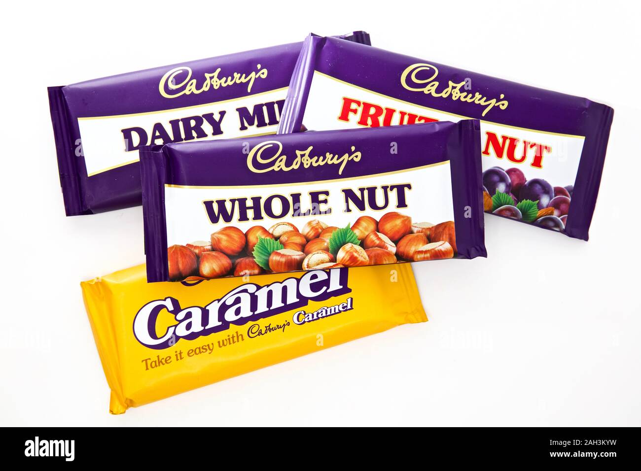 Cadbury’s chocolate bars with retro styled wrapping Stock Photo - Alamy