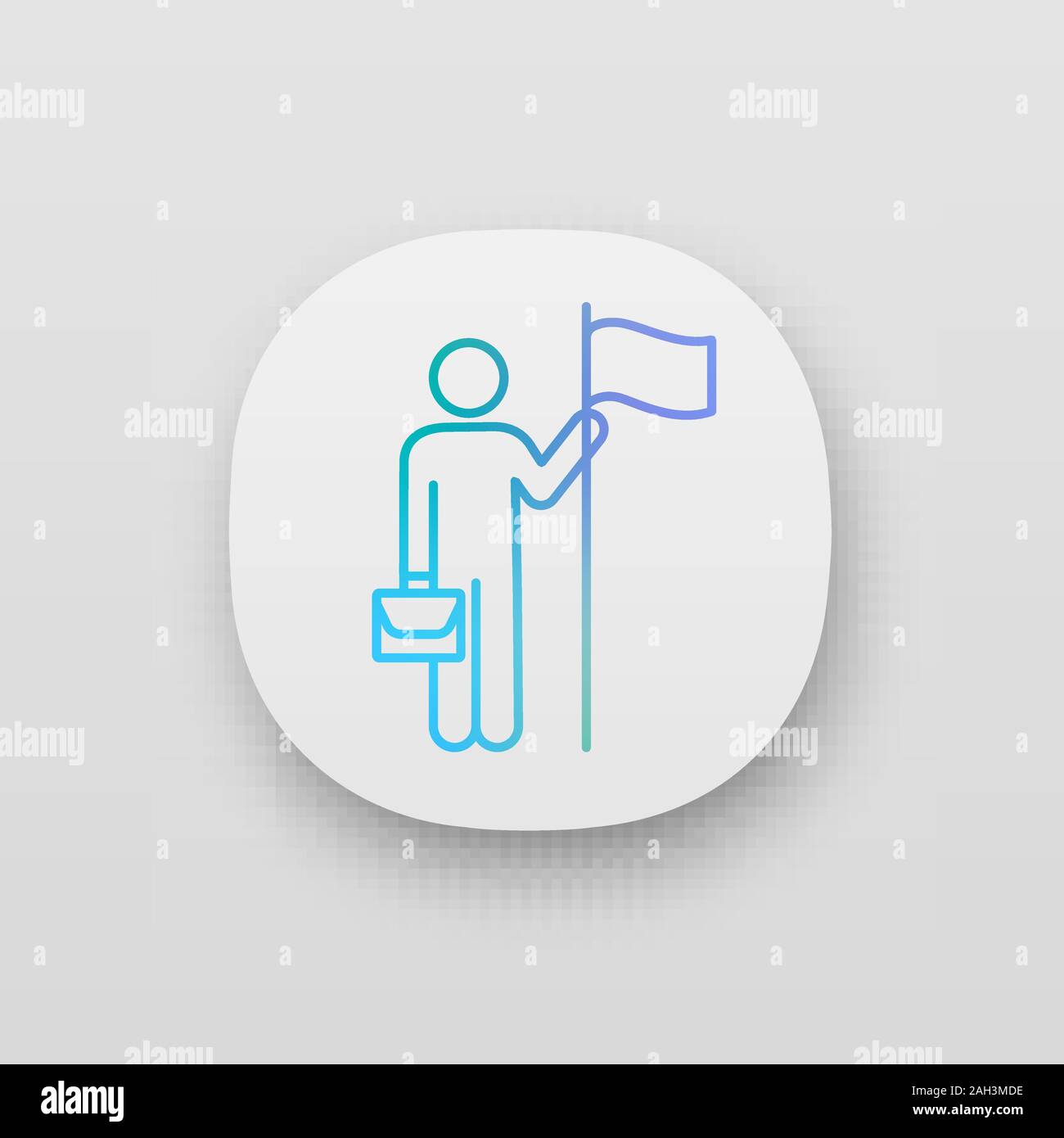 Business achievement app icon. UI/UX user interface. Professional ...
