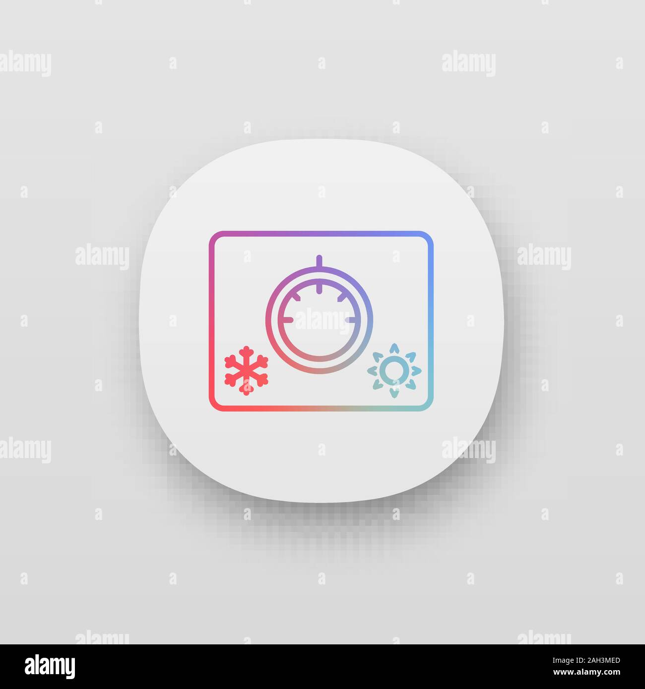 Climate control knob app icon. Car temperature regulation. Thermostat ...