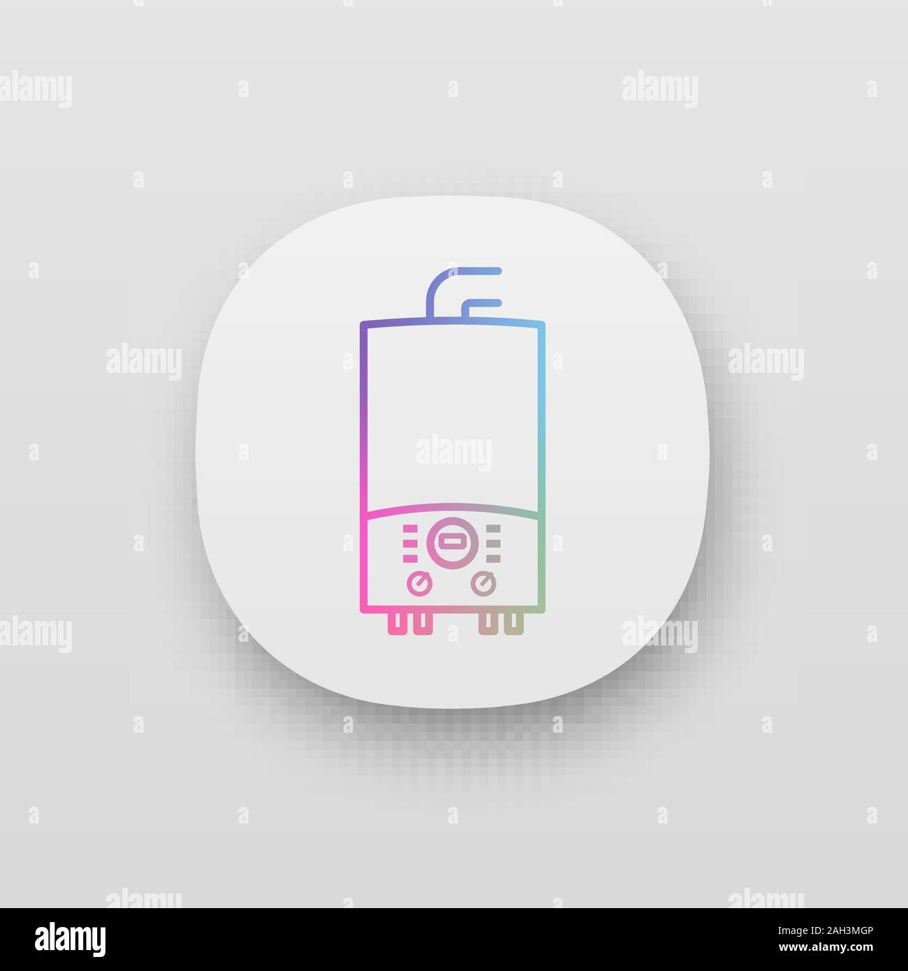 Electric Heating Boiler App Icon House Central Heater Heating System Uiux User Interface