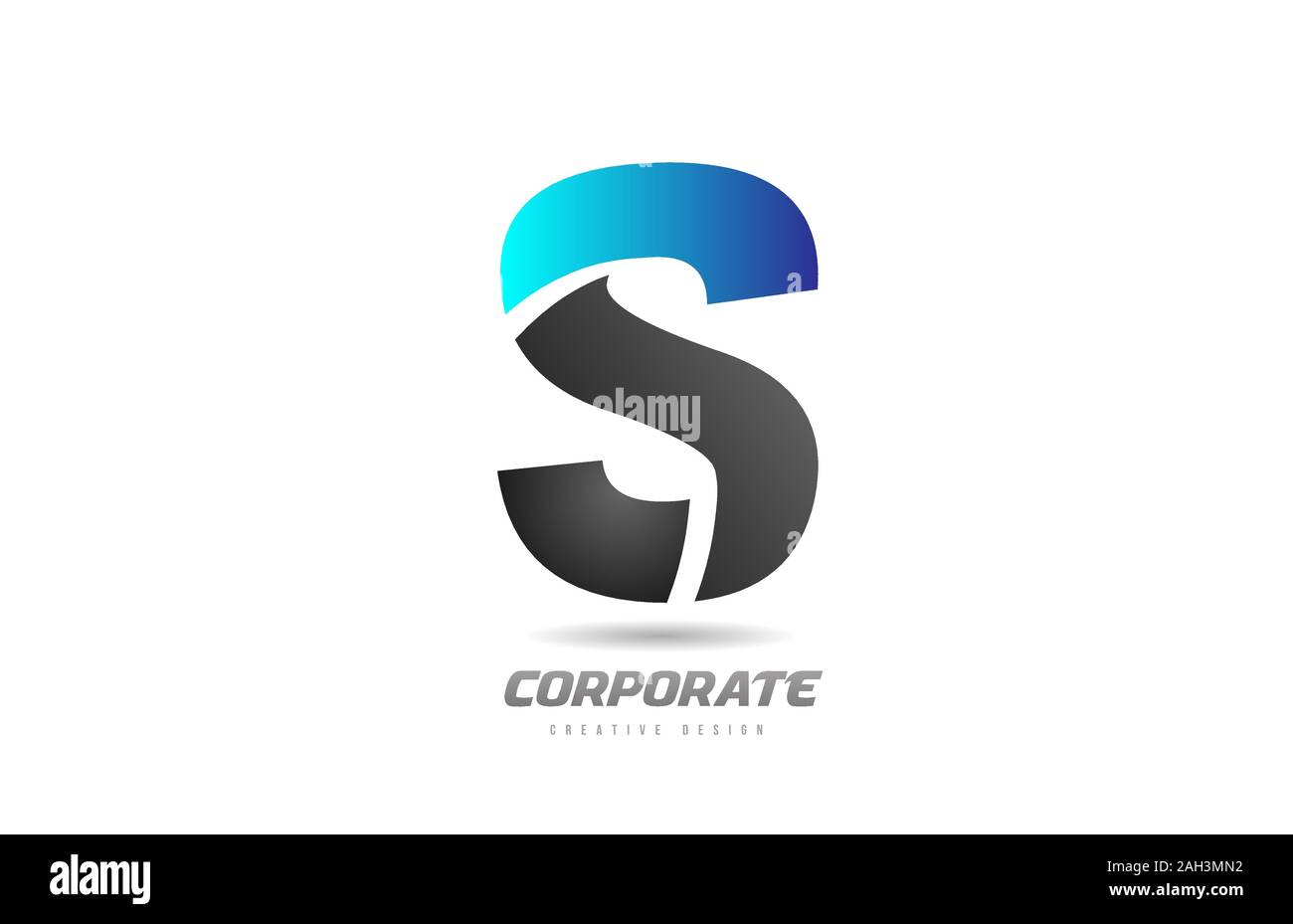 blue black alphabet letter S logo icon design for business. Suitable for a company Stock Vector ...