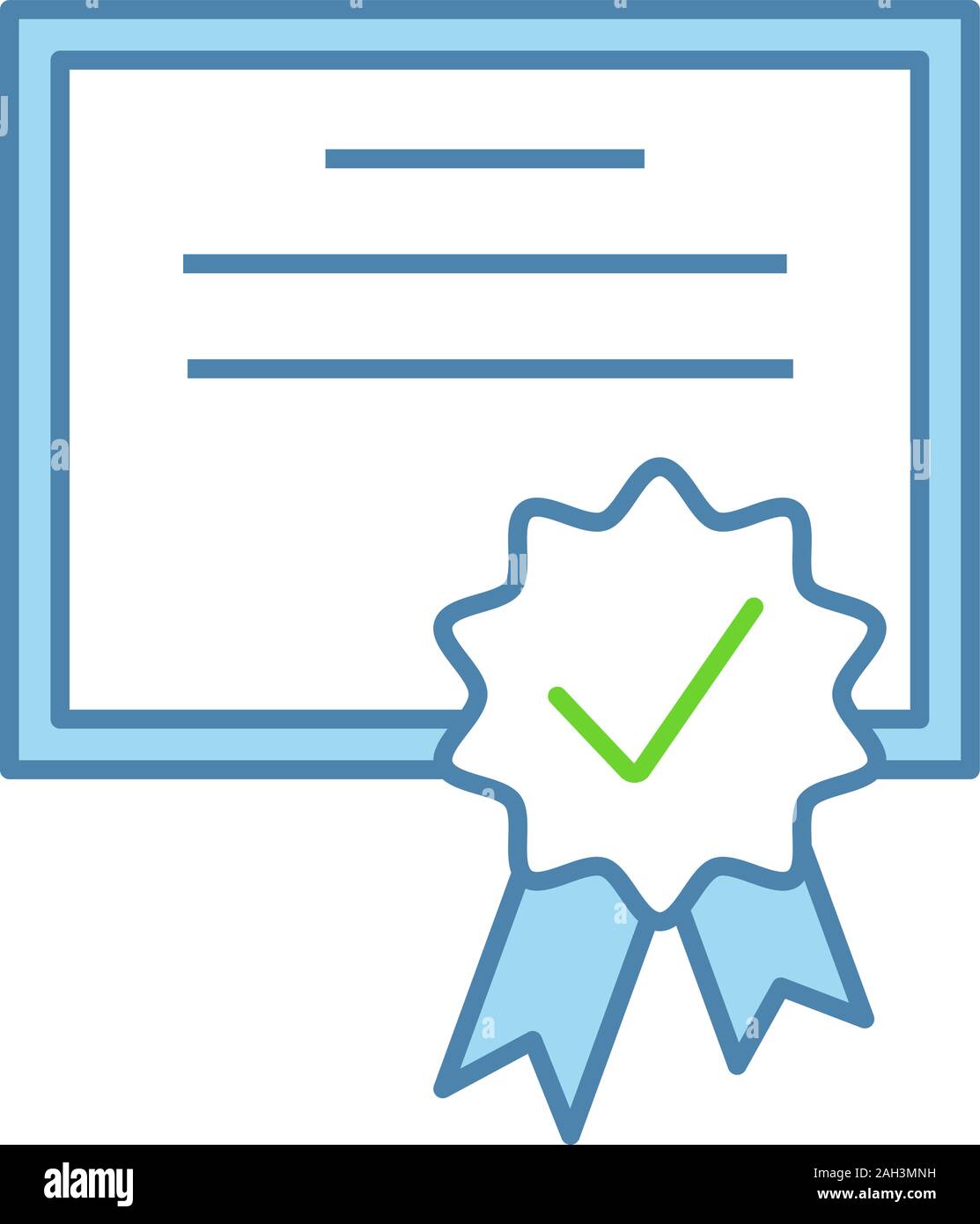 Certificate color icon. Diploma. Quality certificate. Award. License ...