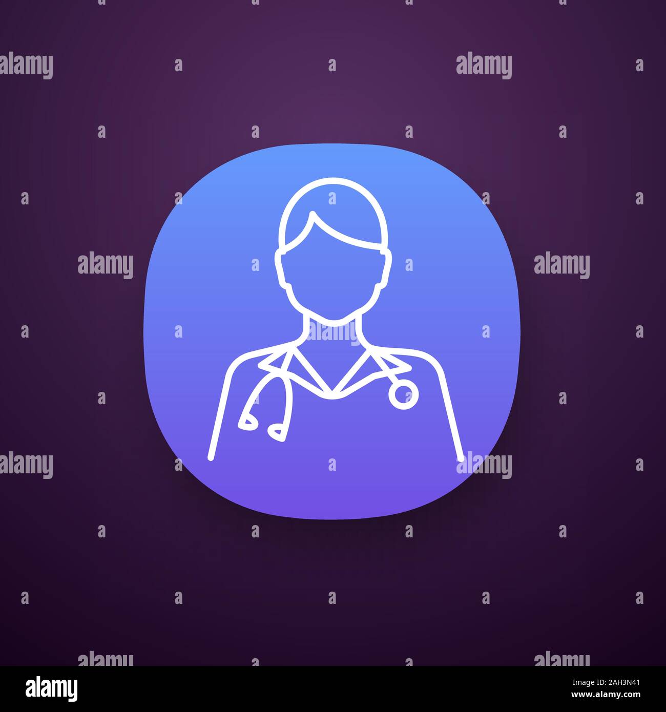 Doctor app icon. UI/UX user interface. Gynecologist, mammalogist ...