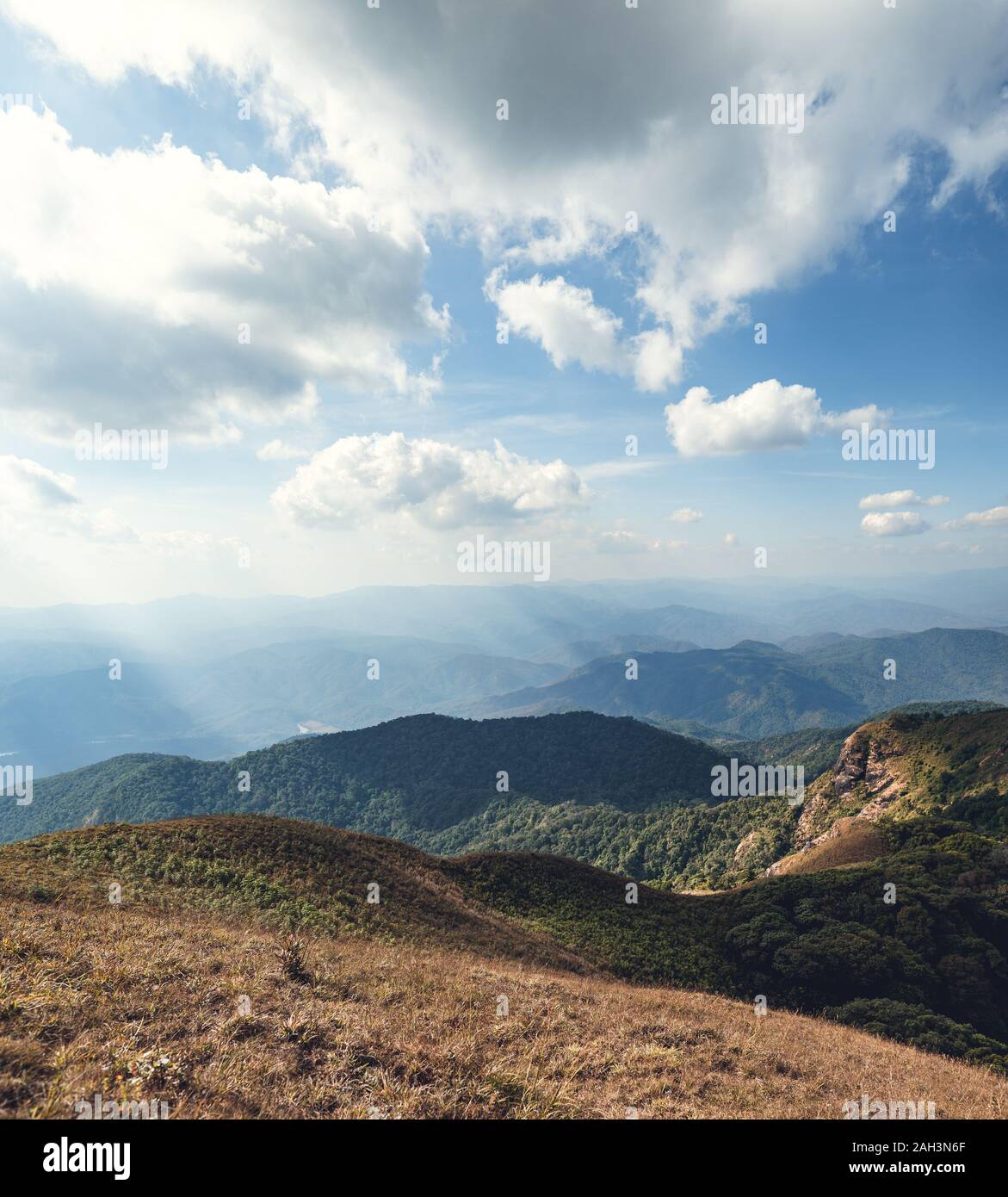 Daytime mountain clear sky Mountain landscape nature Stock Photo - Alamy
