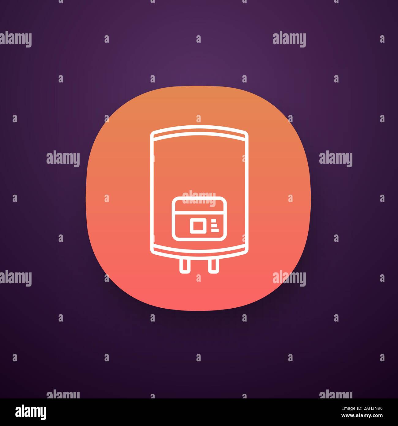 Electric water heater app icon. UI/UX user interface. Heating water ...