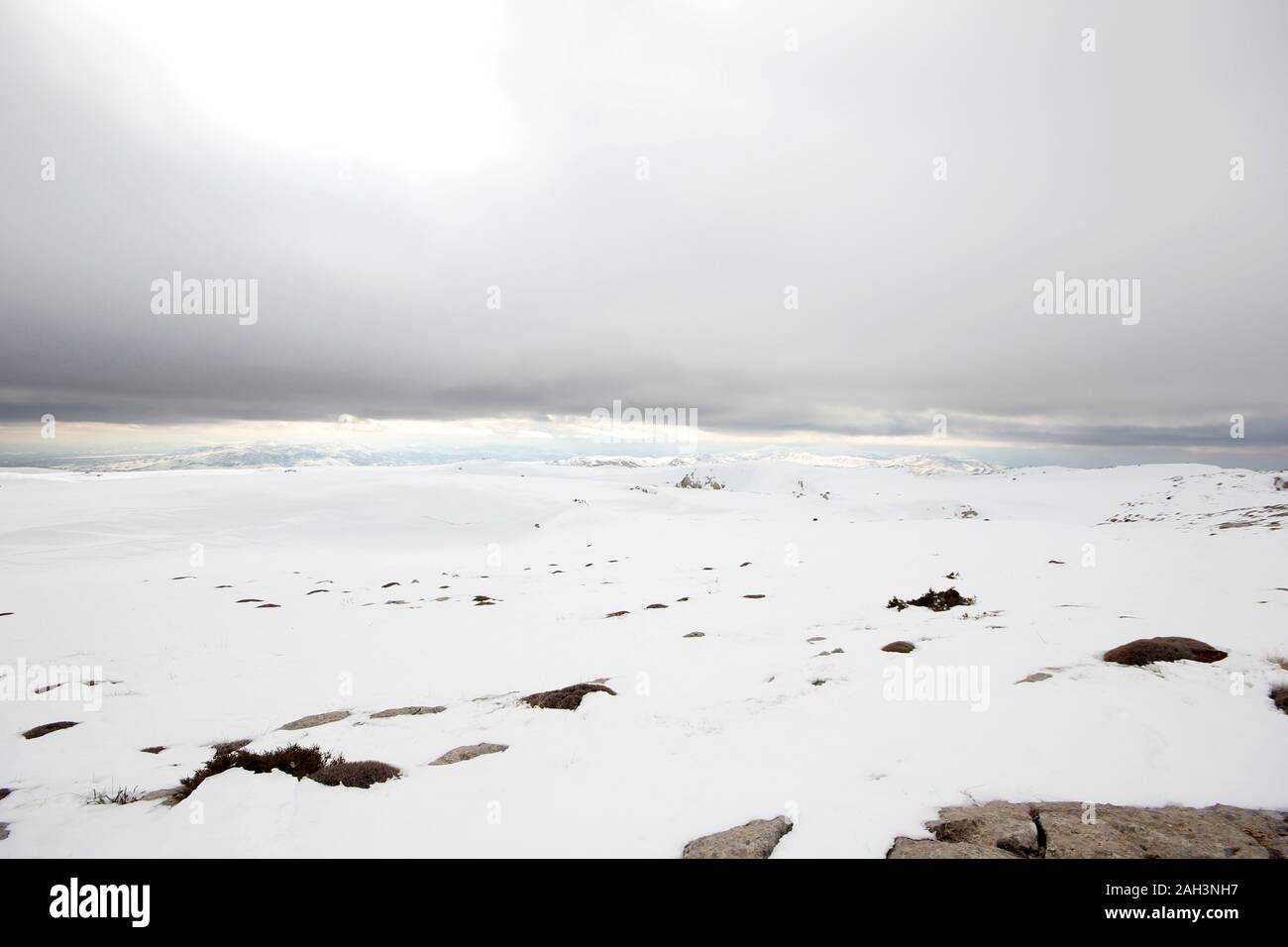 snow covered land Stock Photo - Alamy
