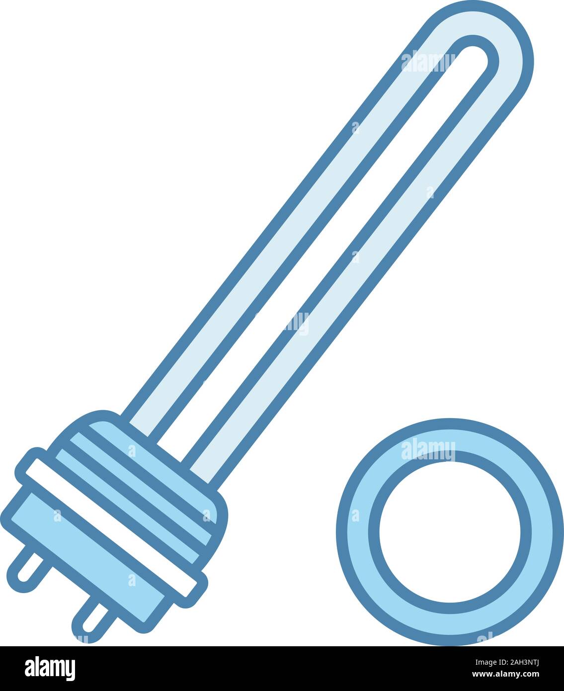 Water heater element color icon. Immersion heater. Electric heating ...