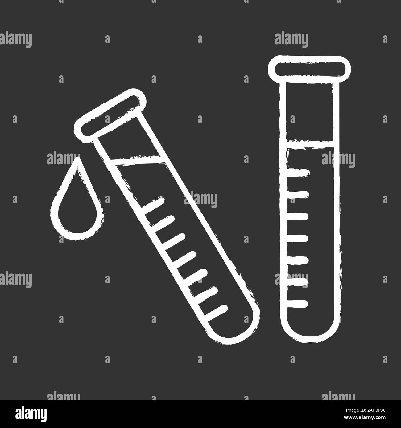 Laboratory test chalk icon. Lab diagnostics. Chemical research. Test ...