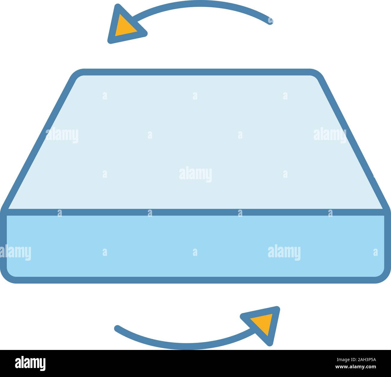 Dual season two-sided mattress color icon. Winter summer isothermal ...