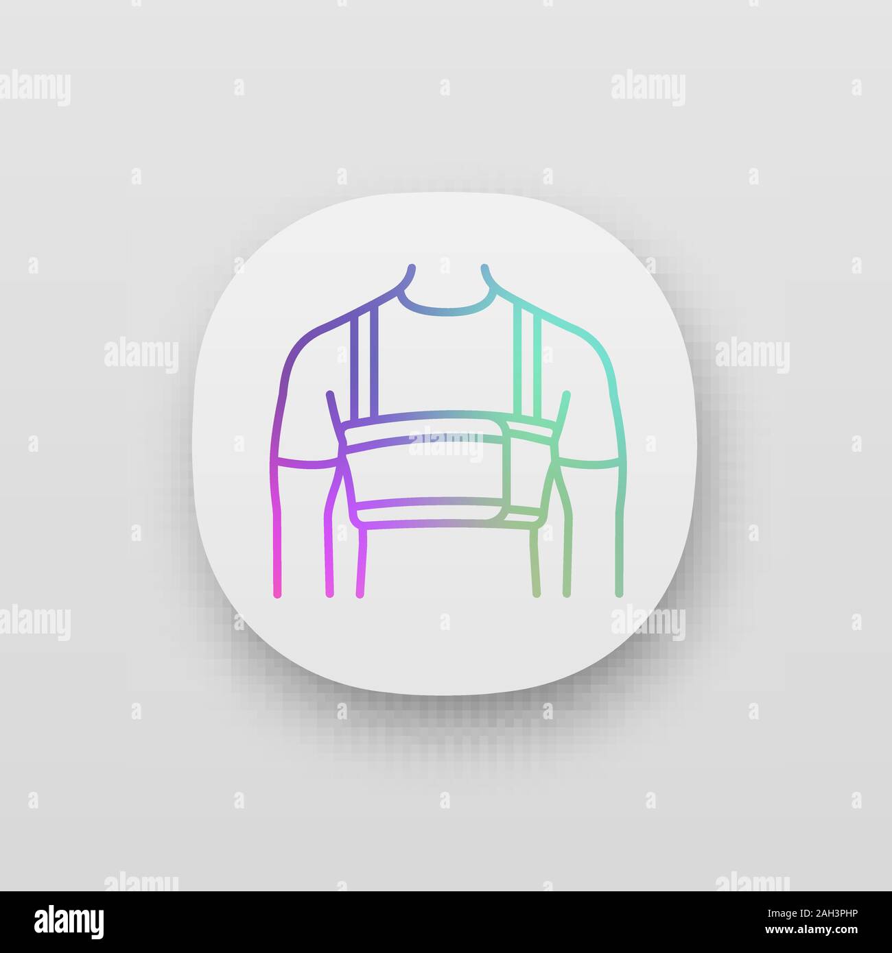 Surgical men’s rib belt app icon. Male post surgery chest binder. UI/UX ...