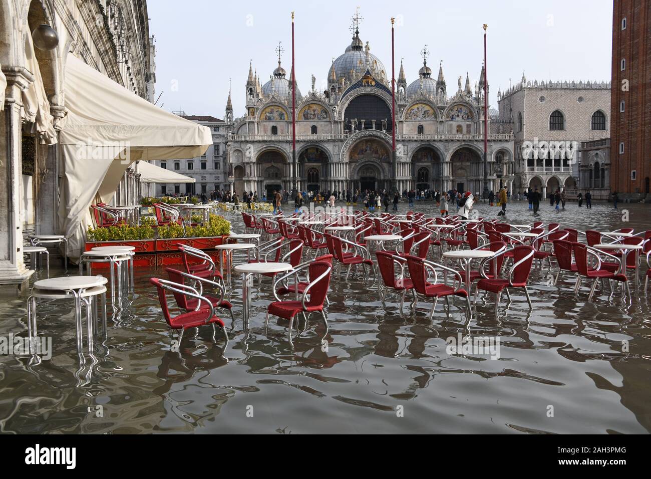 Christmas Flooding at St Mark's Stock Photo - Alamy