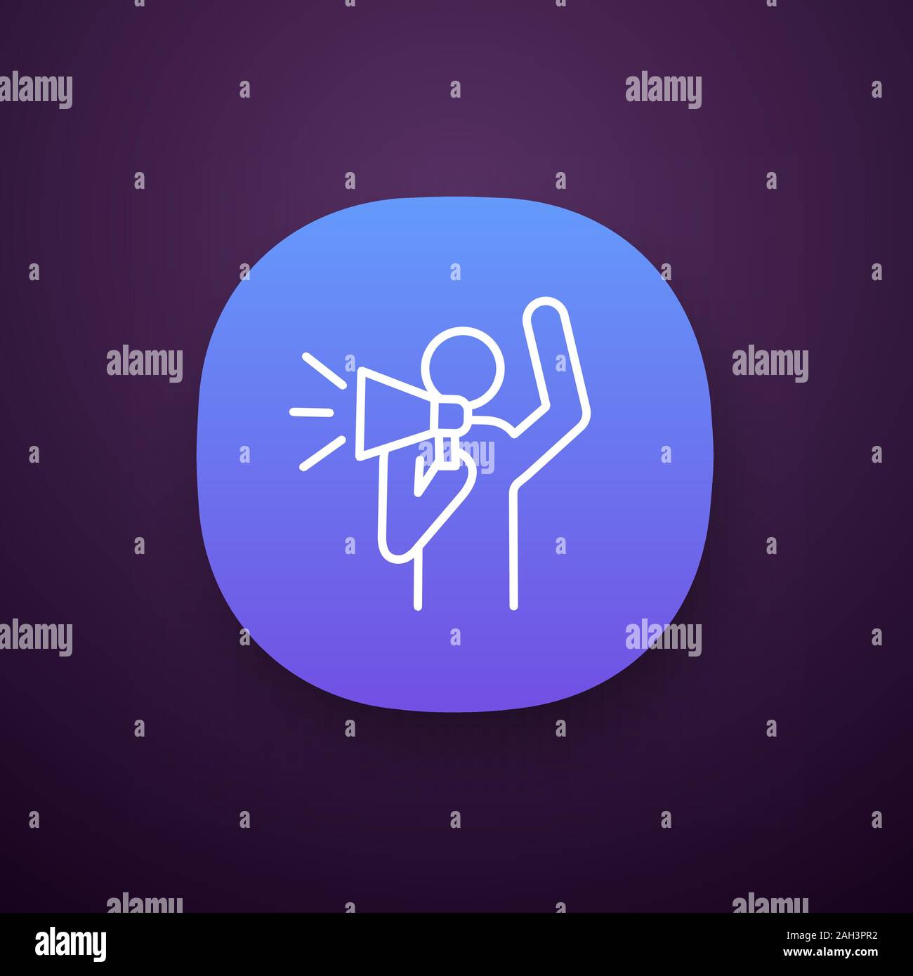 Protester app icon. Protest individual action. Breaking news. Protest ...
