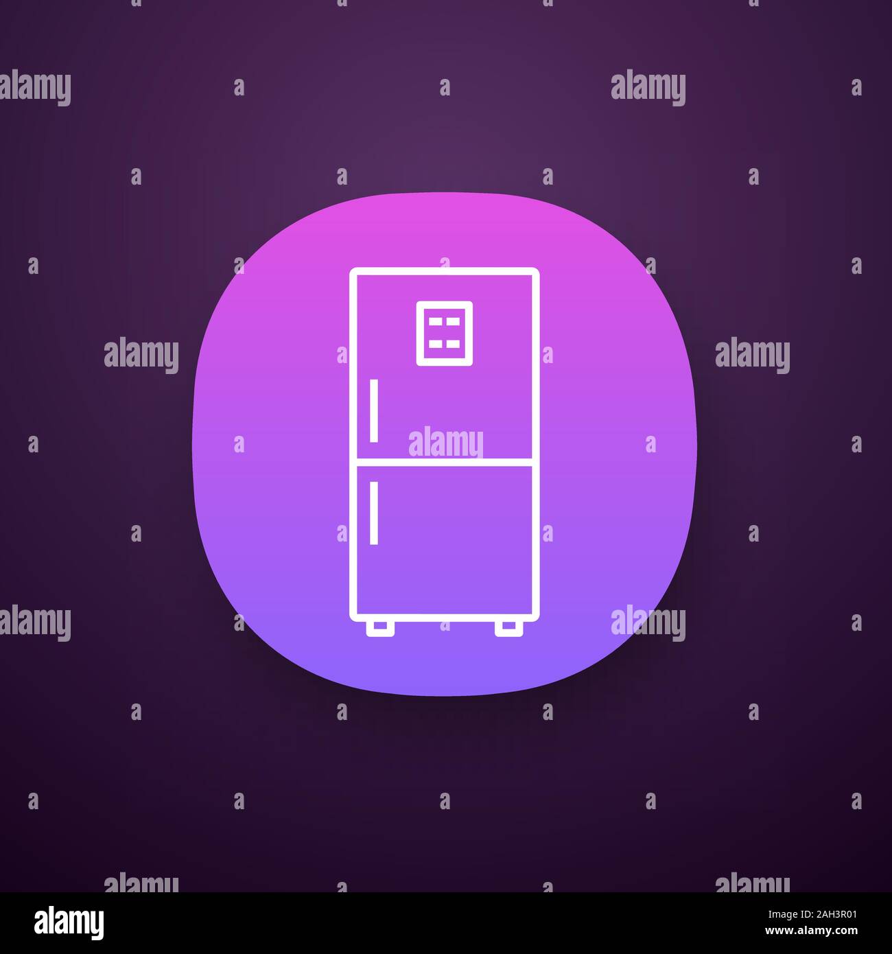 Fridge app icon. UI/UX user interface. Refrigerator. Freezer. Kitchen ...