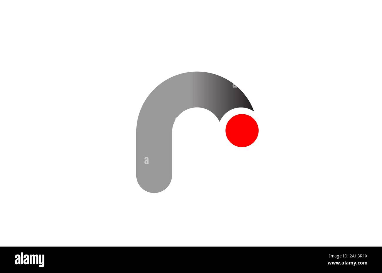 letter R logo alphabet design icon for business grey red. Suitable for ...