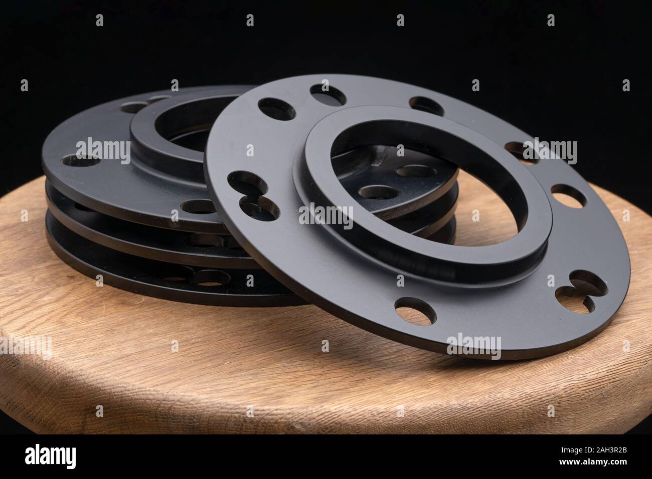 Automotive parts - close up new stainless black metal remote adapter ...