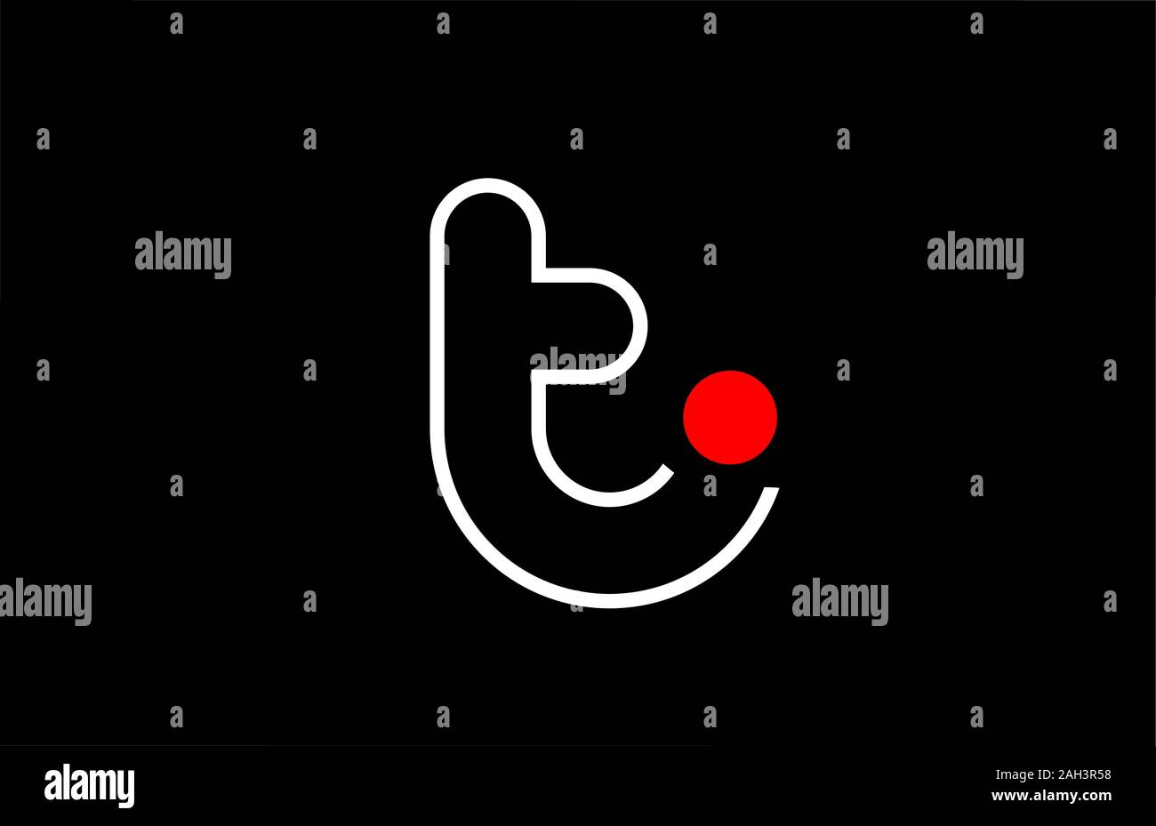 letter t logo line black background alphabet design icon for business ...