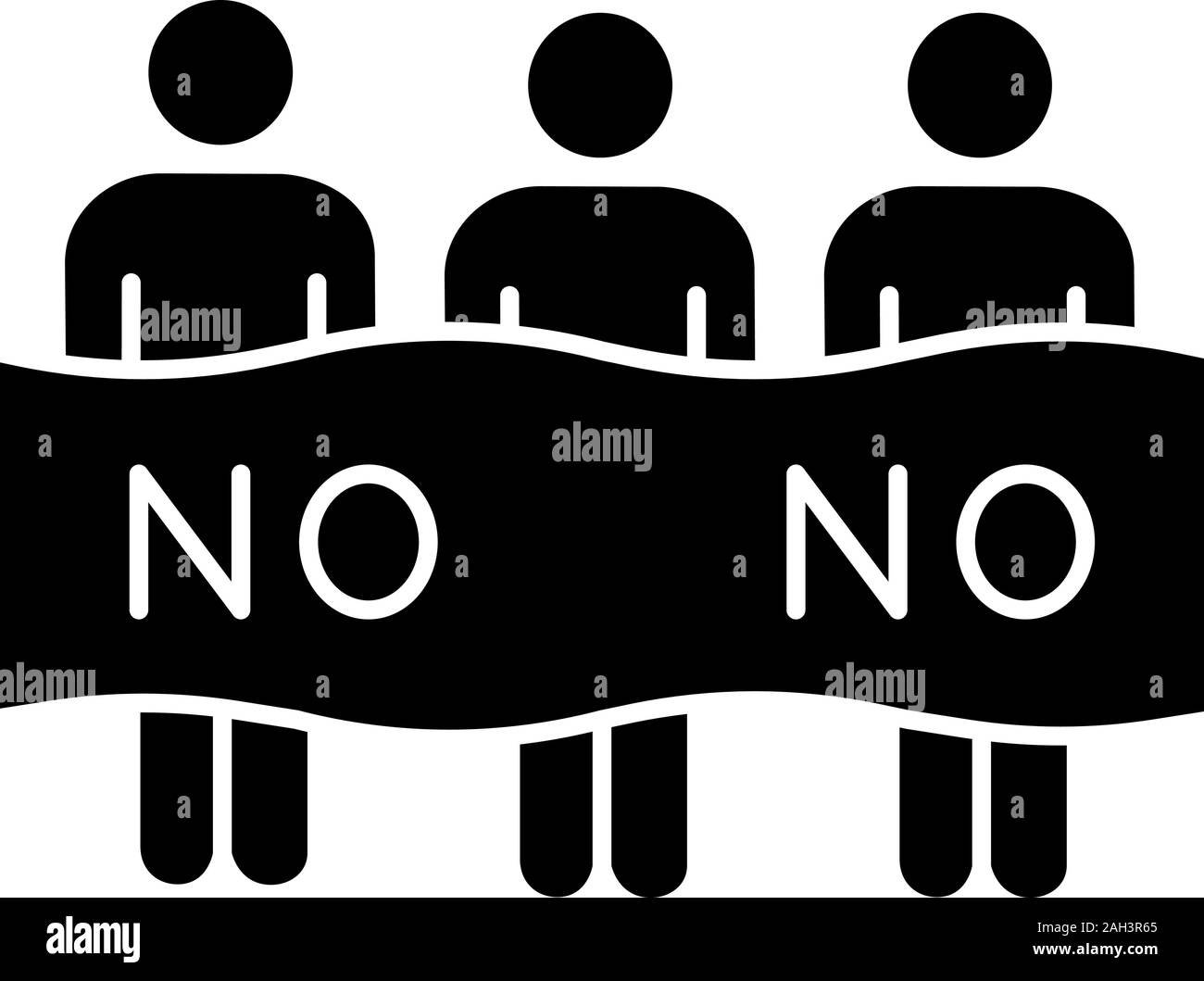 Protest event glyph icon. Political protest. Activists. Social movement ...