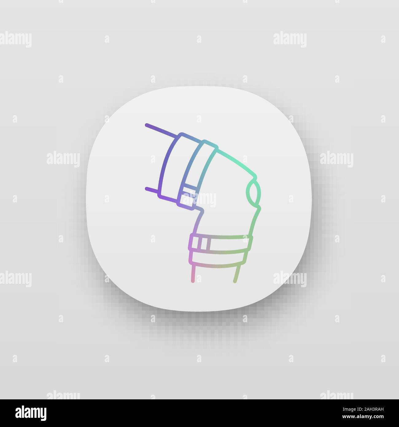 Knee brace app icon. Adjustable leg orthosis. UI/UX user interface ...