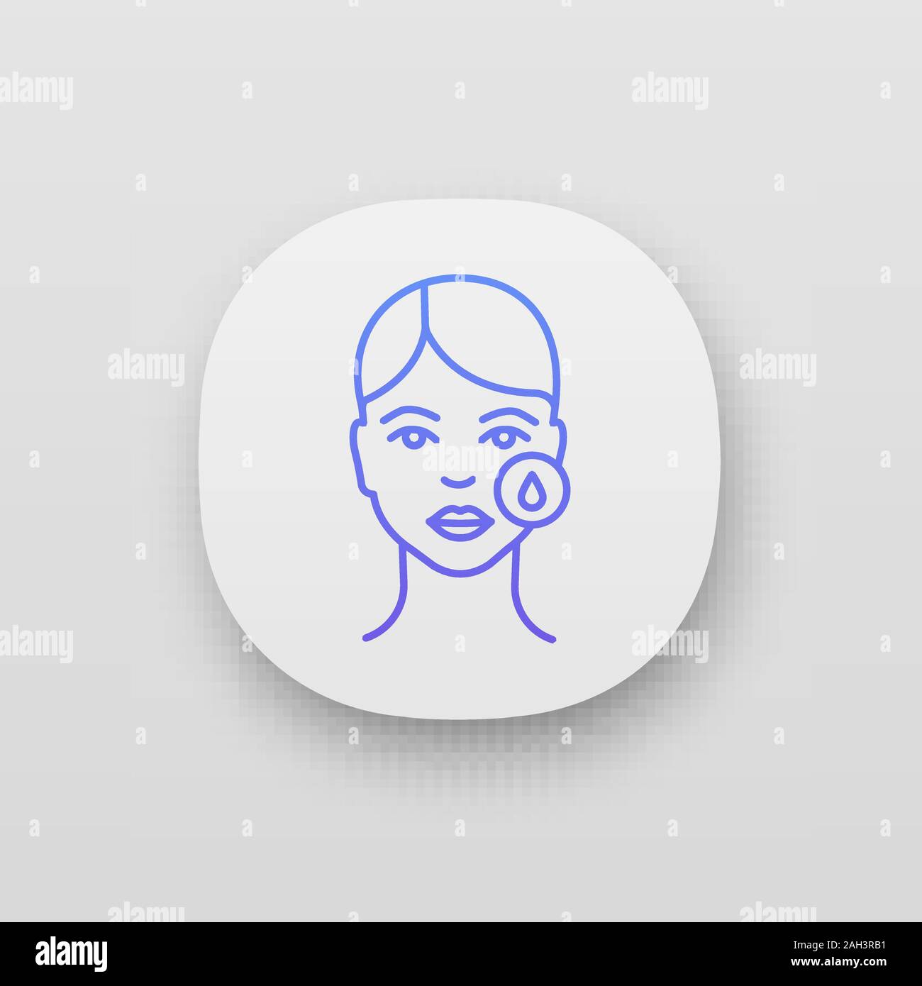 Makeup removal app icon. Skin moisturizing. Skincare. Neurotoxin ...